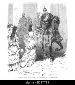 Presentation of a crown of victory to Emperor Wilhelm I following ...