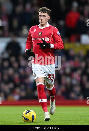 Wrexham's Nathan Broadhead during the Sky Bet Championship match at the ...