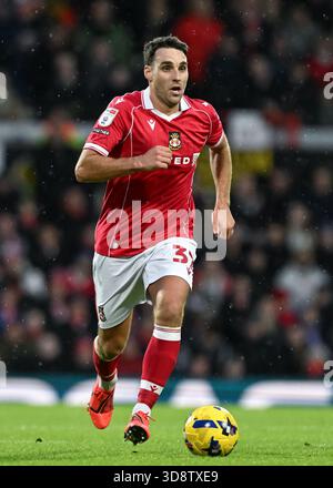 Wrexham’s Matthew James during the Sky Bet Championship match at the ...