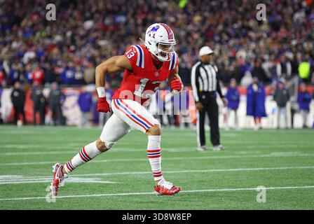 New England Patriots' Mack Hollins during an NFL football training camp ...