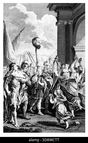 Illustration of The Triumph of David after having Slain the Giant ...