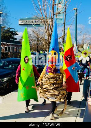 Cone Parade in Carytown, Richmond, VA USA on January 1, 2025 Stock ...