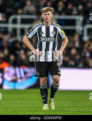 Lewis Hall of Newcastle United during the Premier League match ...