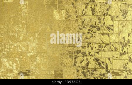 Luxury gold mosaic tiles background texture as background. Golden shiny ...