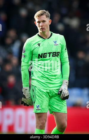 Crystal Palace goalkeeper Dean Henderson arrives at the stadium prior ...