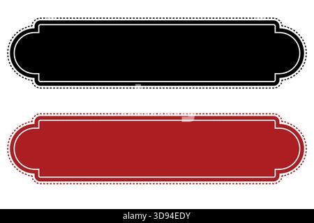 Illustration of classic text box template in black line color. Perfect ...