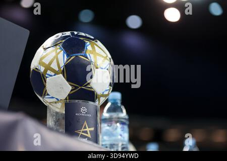 Ball is seen during the EHF Champions League Women Group Phase match ...