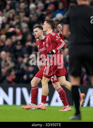 Liverpool's Florian Wirtz celebrates scoring their side's first goal of ...