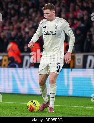 Elliot Anderson of Nottingham Forest at full time after the Nottingham ...