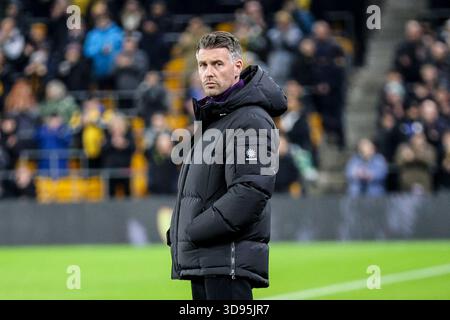 Wolverhampton Wanderers' head coach Rob Edwards applauds to supporters ...