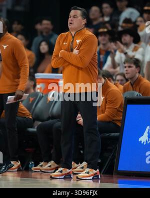 Texas head coach Sean Miller during an NCAA college basketball game ...