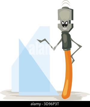 equipment cutter knife cartoon vector illustration Stock Vector Image ...