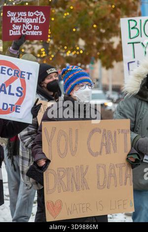 Detroit, Michigan - Residents picket DTE Energy, opposing the electric ...