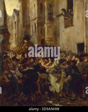 The arrest of Charlotte Corday after the murder of Marat 1853 by Alfred ...