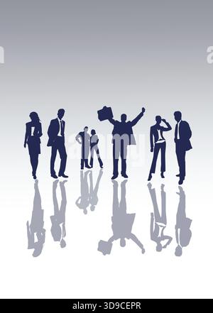 Group of young people over white background very happy pointing with ...