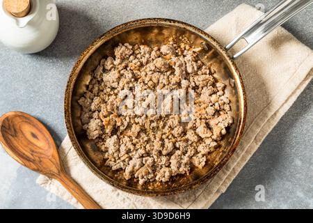 Cooked Homemade Minced Ground Turkey in a Sautee Pan Stock Photo - Alamy