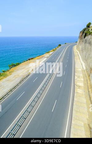 An empty road on the side of a rocky moountain in Andorra Stock Photo ...
