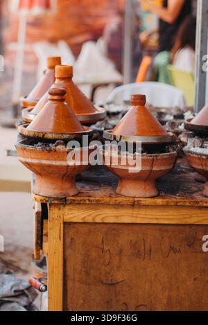Clay pots for cooking, detail of a handmade vessels, pottery typical of ...