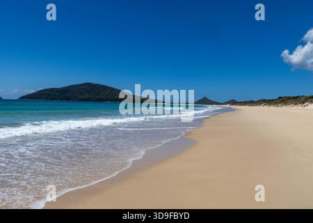 Mount Yacaaba, John Gould and Boondelbah Islands from Tomaree Head ...