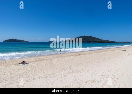 Mount Yacaaba, John Gould and Boondelbah Islands from Tomaree Head ...