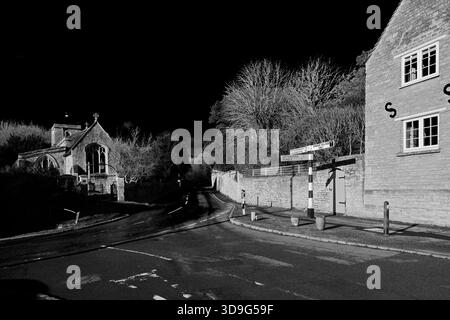 View of St Marys church and Tansor village, Northamptonshire; England ...