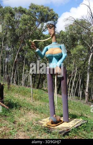 the Deodato Inacio Santos Sculptures in Barao de Sao Joao cuting art or ...