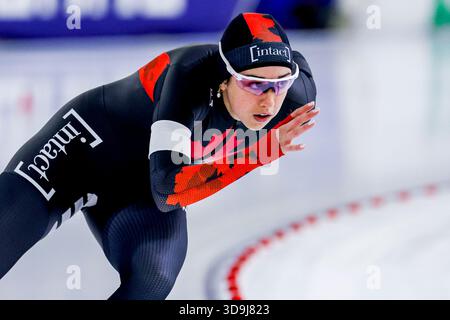 Beatrice Lamarche of Canada competing on the Speed Skating Women's ...