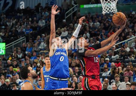 Miami Heat guard Dru Smith (12) dribbles as Portland Trail Blazers ...