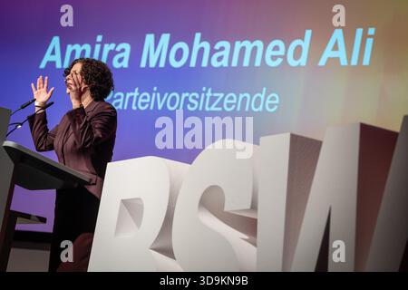 Co-Chairwoman Amira Mohamed Ali during her party congress speech Stock ...