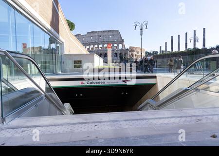 New Metro C station, Colosseo - Fori Imperiali in Rome, Italy. Rome ...