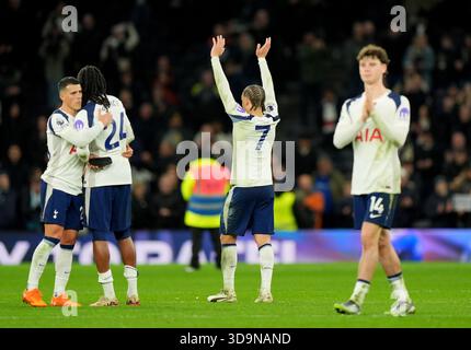 Tottenham Hotspur's Xavi Simons celebrates scoring their side's third ...