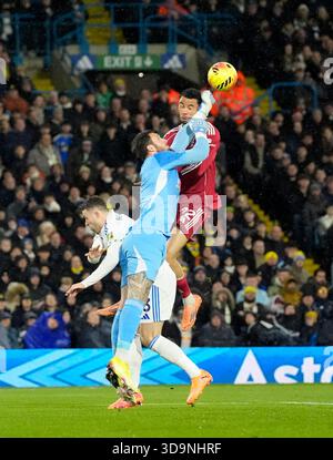 Leeds United goalkeeper Lucas Perri during the Premier League match ...