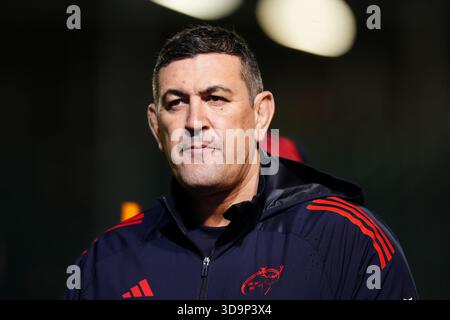 Munster head coach Clayton McMillan ahead of the Investec Champions Cup ...