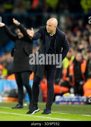 Liverpool manager Arne Slot during the Premier League match at Anfield ...