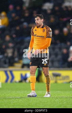 25, Matt Crooks of Hull City moves back during the Sky Bet Championship ...