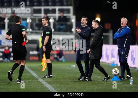 Referee Kevin Clancy gestures during the William Hill Premiership match ...