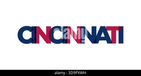cincinnati city text design with red heart typographic icon design ...