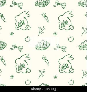 Floral seamless outline sketch pattern. Flower background. Floral tile ...