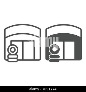 tire warehouse icon Vector Glyph Illustration Stock Vector Image & Art ...