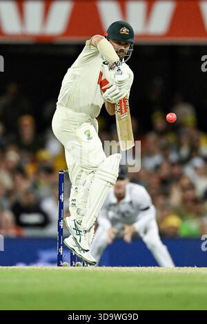 Travis Head of Australia plays a shot during the 5th One Day ...