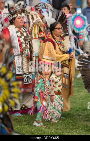 Native Americans dancing at the 2025 Tamkaliks Celebration in Wallowa ...