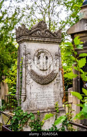 Monumental and ornated graves in the Cemetery of Pere Lachaise, largest ...