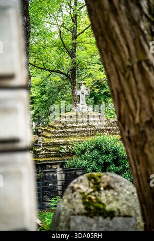 Monumental and ornated graves in the Cemetery of Pere Lachaise, largest ...