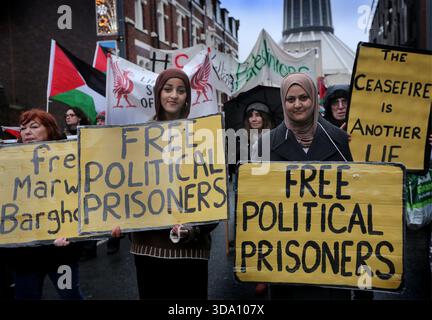 Pro Palestine March against Elbit Systems in Bristol, Bristol, UK Stock ...