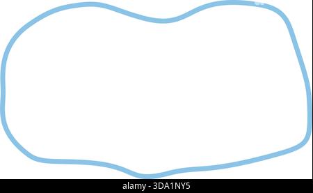 Wavy Hand Drawn Fluid Outline Frame Stock Vector Image & Art - Alamy