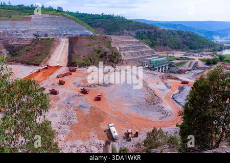 Rwanda, Kigali. Rwanda's hydro-power plant under construction in ...