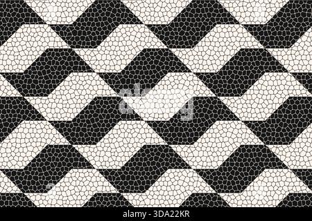 Sao Paulo sidewalk pattern. Famous beach pavement in Brazil. Repeated ...