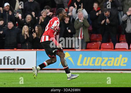 Femi Seriki of Sheffield United celebrates during the Sky Bet ...