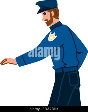Traffic Cop directing traffic. Vector Illustration cartoon Stock Vector ...