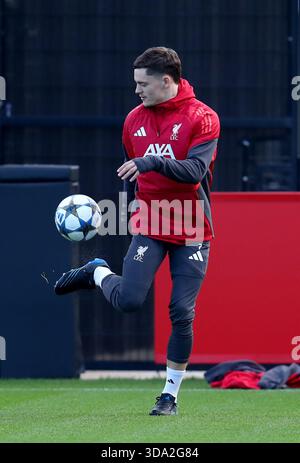 Liverpool's Florian Wirtz during a training session at the AXA Training ...